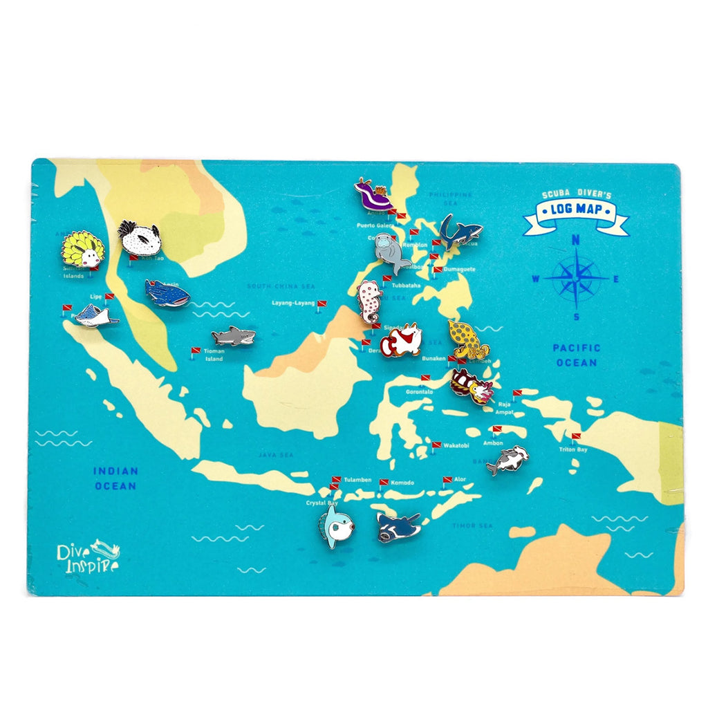 World Map Scuba Diving